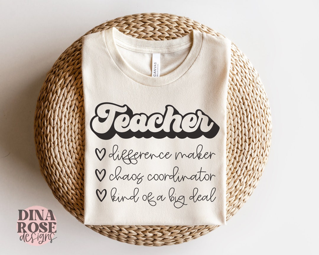 Teacher Svg, Teacher Appreciation Svg, Difference Maker Svg, Teacher ...