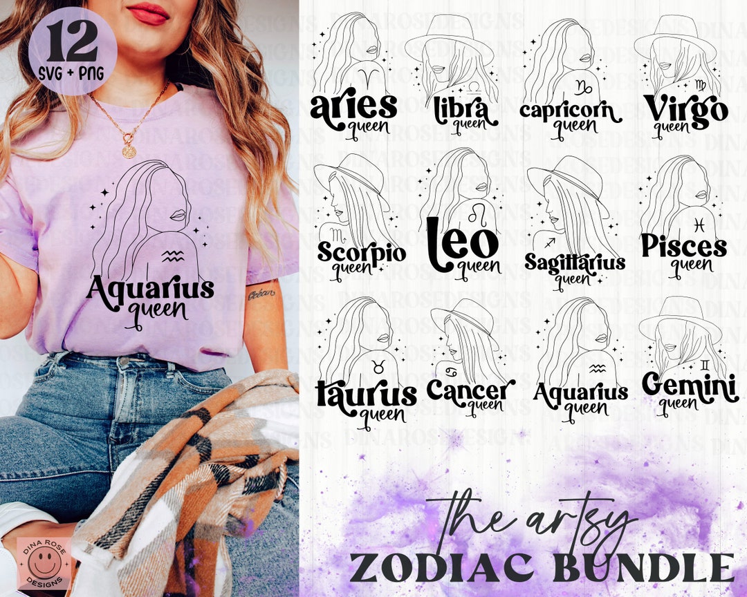 Zodiac Svg Bundle, Zodiac Sign Svg, Astrology Svg Bundle, Horoscope Svg ...