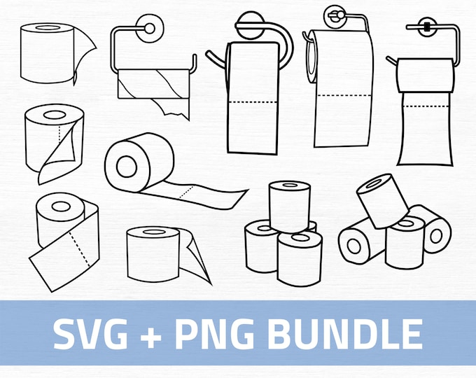 Toilet Paper / Svg Png Dxf / Cricut / Silhouette / Instant Download ...