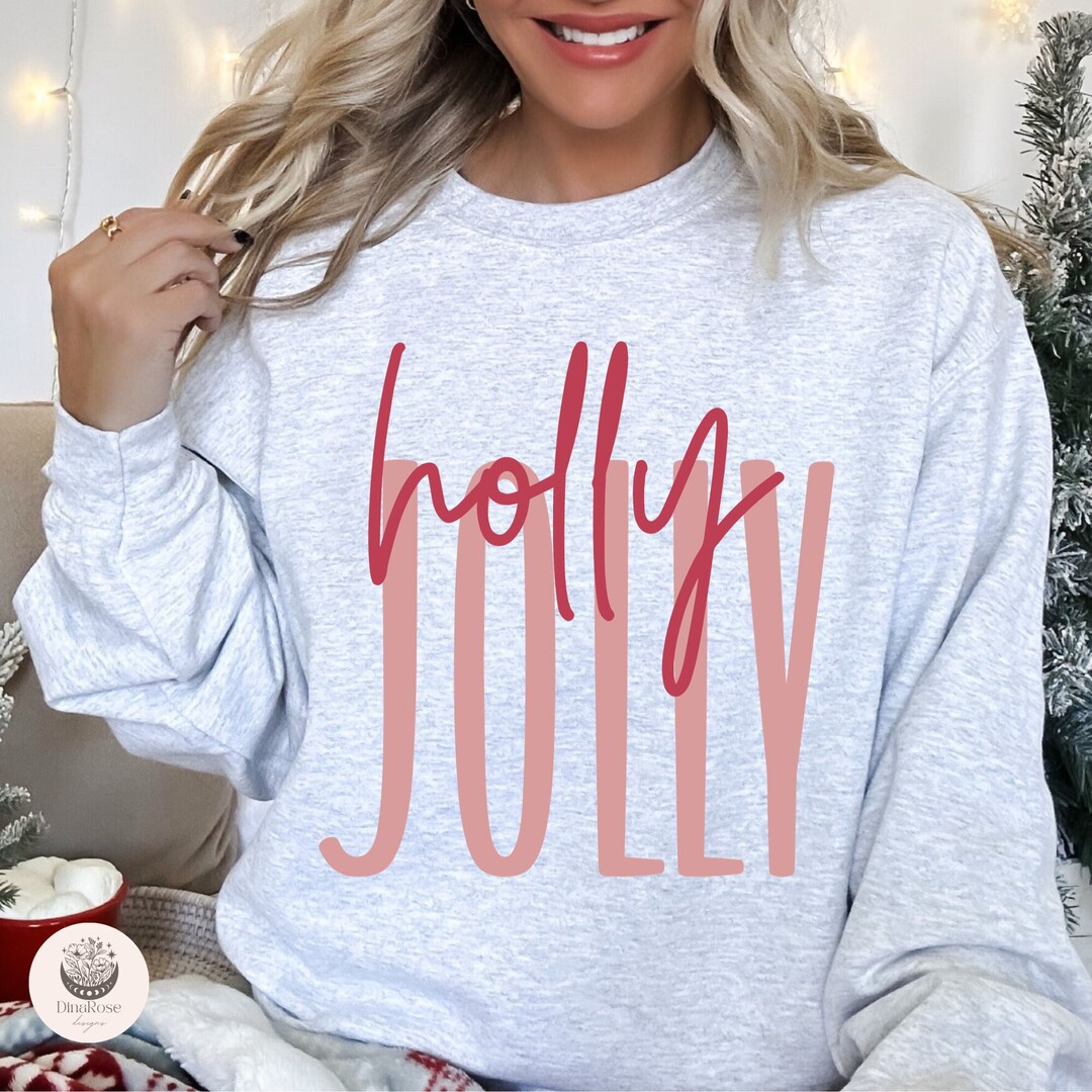 Holly Jolly Svg, Christmas Svg, Holly Svg, Jolly Svg, Christmas Sweater ...