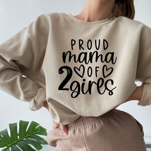 Proud Mama of 2 Girls Svg, Mom of 2 Girls Svg, Mom of Girls Svg, Girl ...