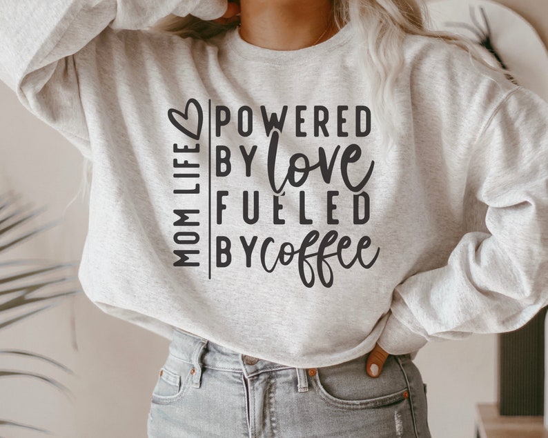 Mom Life Svg Powered By Love Svg Fueled By Coffee Svg Etsy Australia