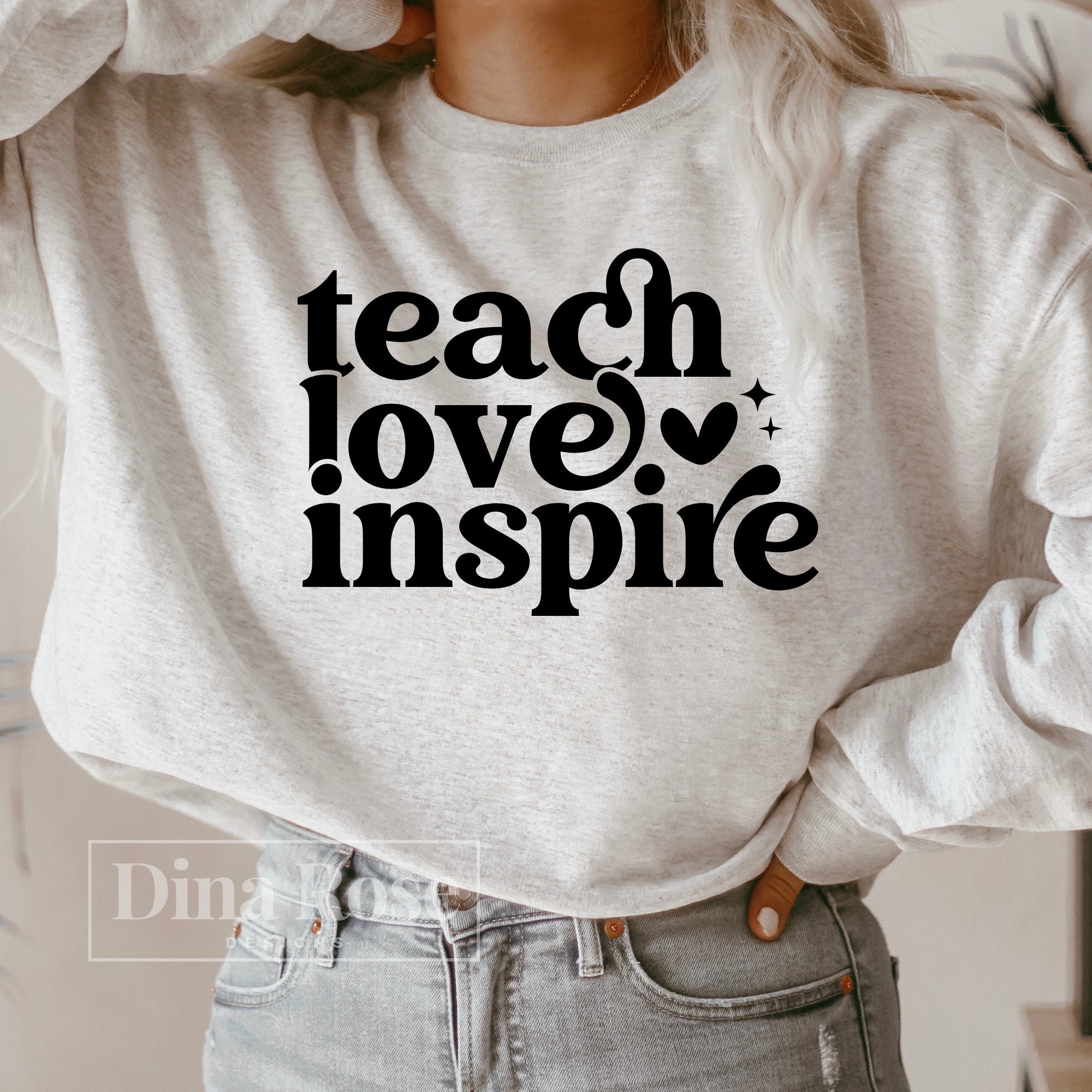 Teach Love Inspire Svg, Teacher Svg, Teach Svg, Teacher Quotes Svg ...