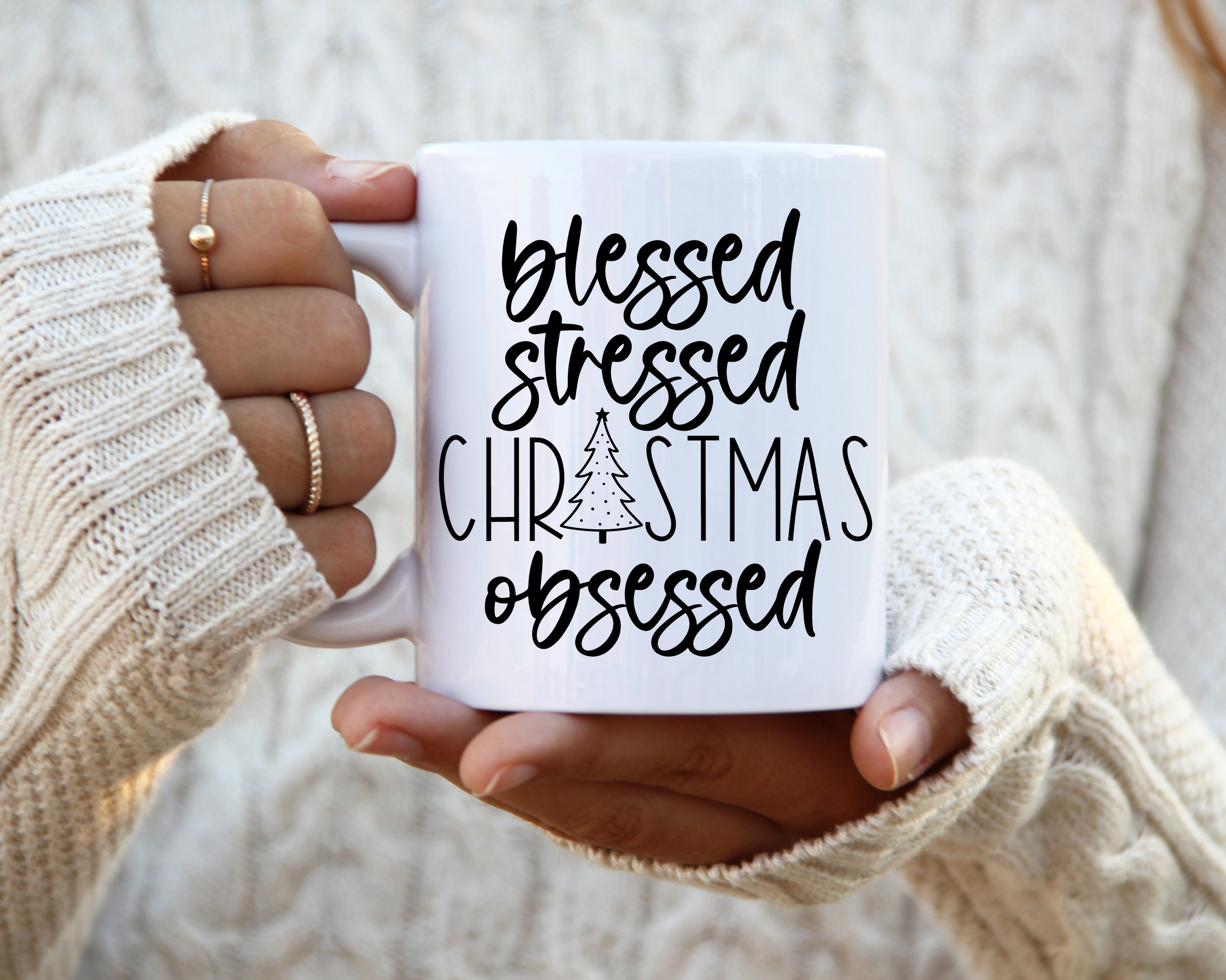 Blessed Stressed Christmas Obsessed Svg Christmas Svg | Etsy