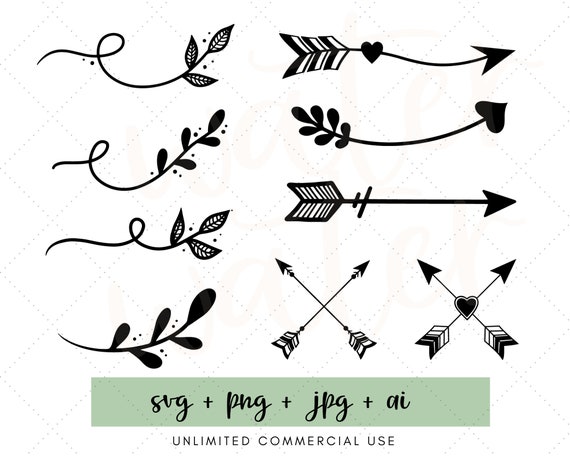 Arrow SVG Bundle Leaves SVG Bundle Arrows Hearts Svg - Etsy