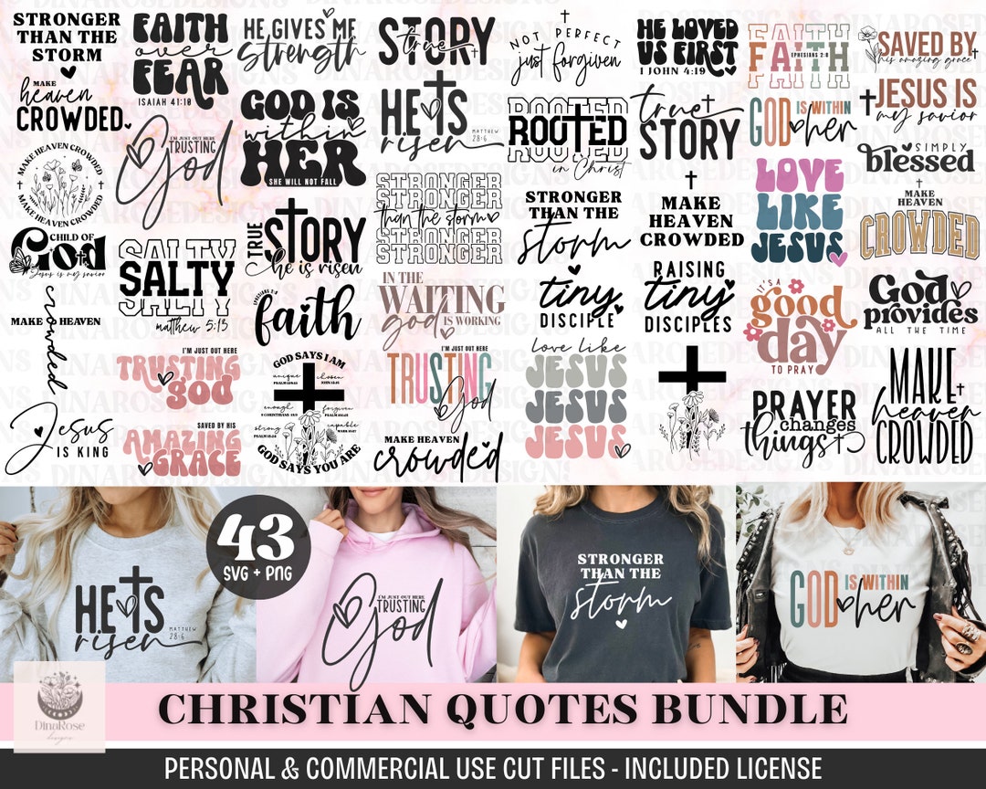 Christian Svg Bundle, Christian Quote Svg, Jesus Svg, Make Heaven ...