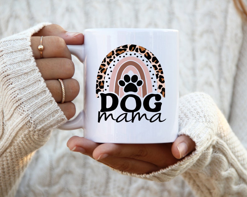 Dog Mama Png for Sublimation, Dog Mom Png, Leopard Rainbow Dog Mama ...