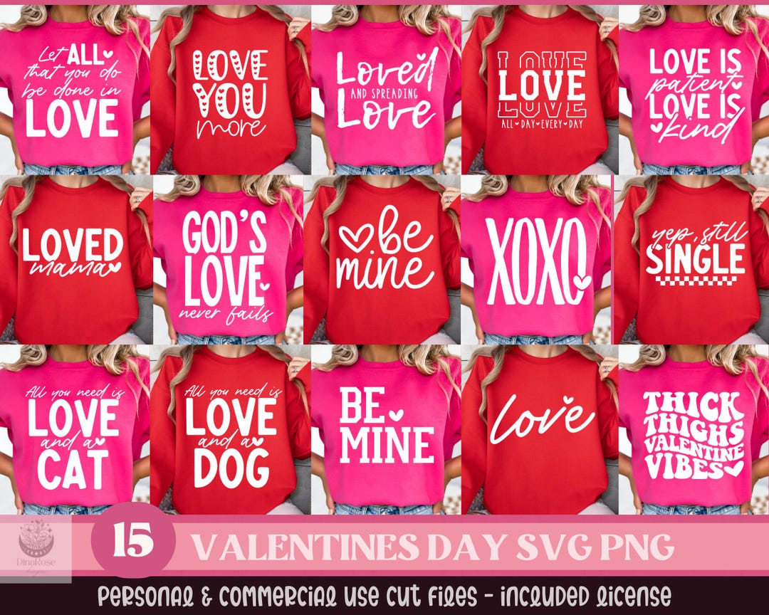 Valentines Day Svg Bundle, Valentines Day Svg, Valentines Png Bundle ...