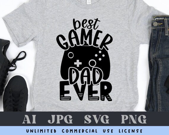 Best Gamer Dad Svg Best Dad Ever Svg Father's Day Svg | Etsy