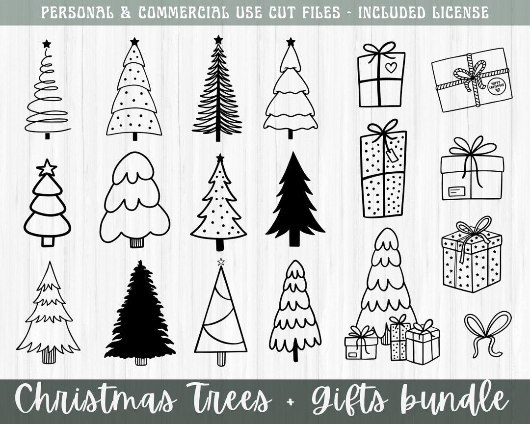 Christmas Trees Svg Bundle, Christmas Gifts Svg Bundle, Christmas Svg ...