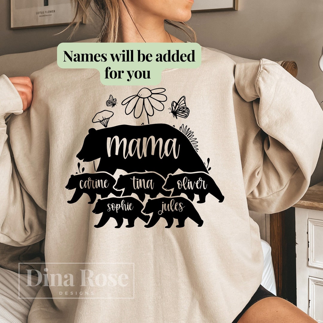 Mama Svg With Kids Names Svg, Mother's Day Svg, Mama Bear Svg, Custom ...