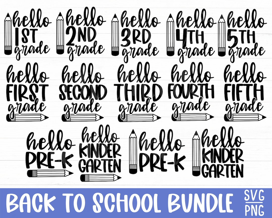 Back to School Svg Bundle, First Day of School Svg,teacher Svg, Hello ...