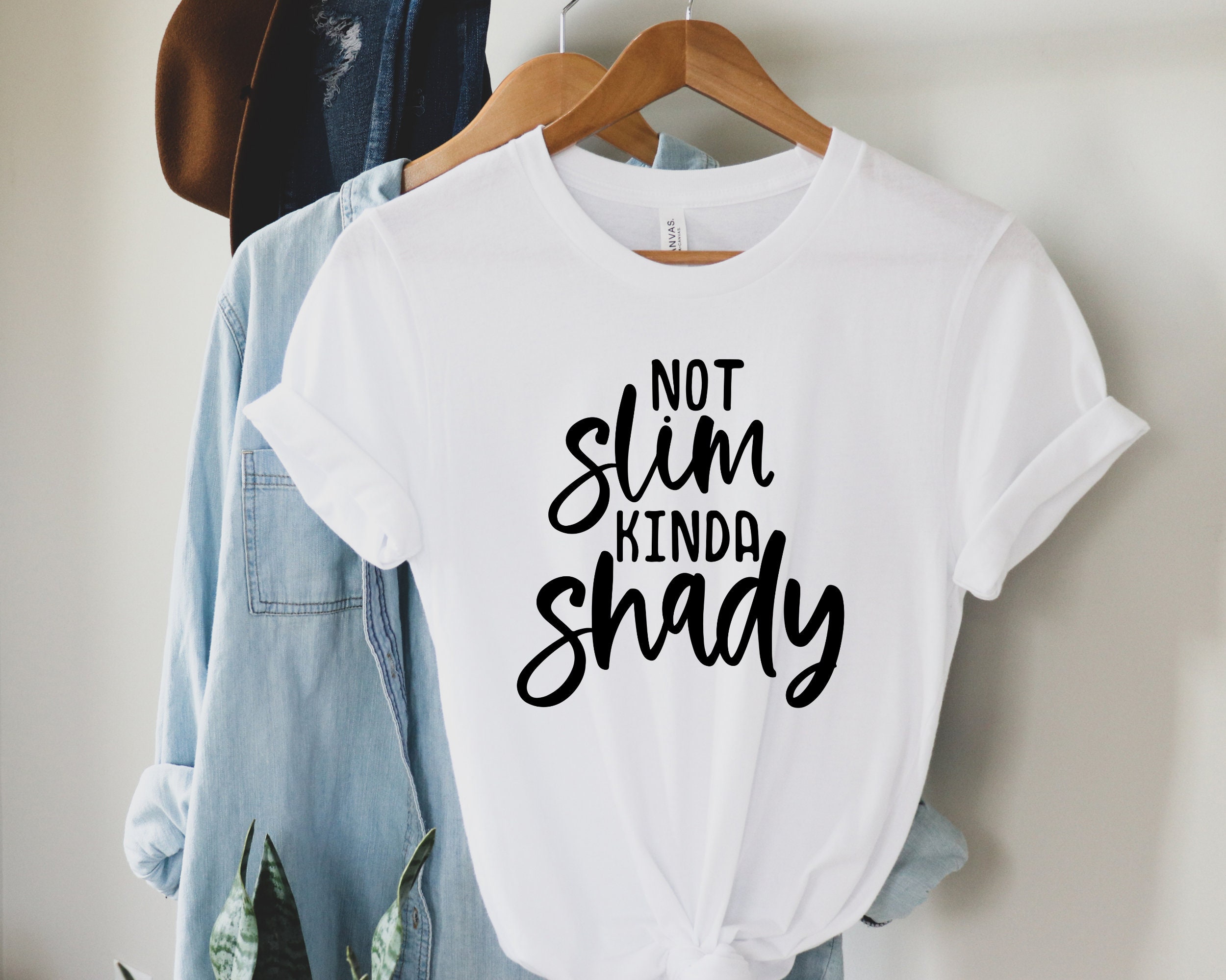 Not Slim Kinda Shady Svg Funny Sarcastic Quote Svg Sassy - Etsy