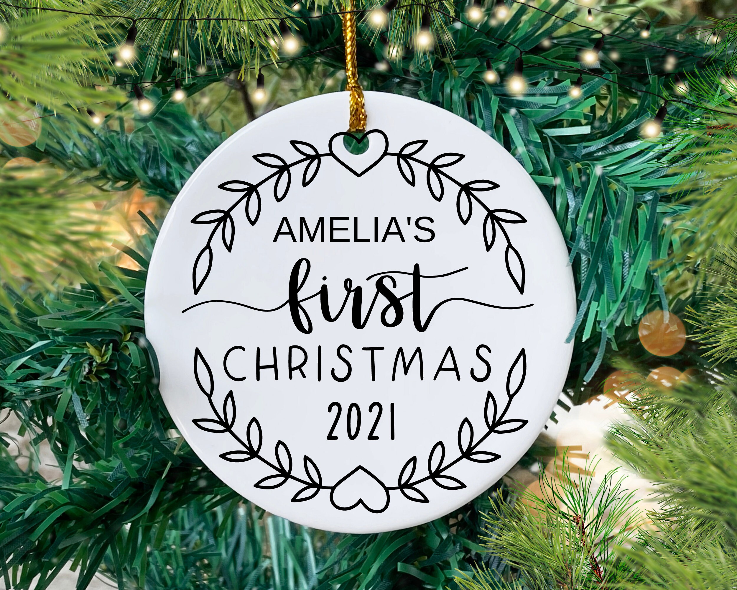 Baby 1st Christmas Svg Baby First Christmas Ornament Svg | Etsy