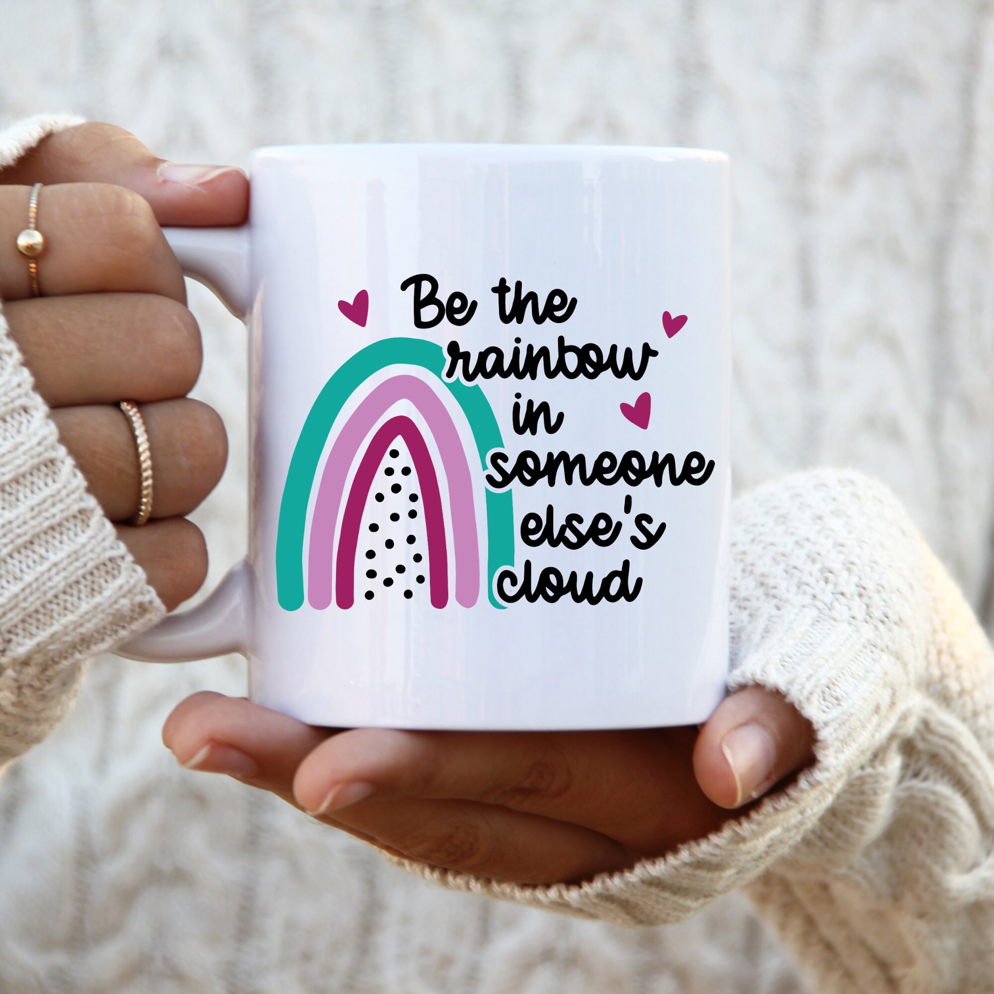 Be the rainbow in someone else's cloud svg Colorful | Etsy