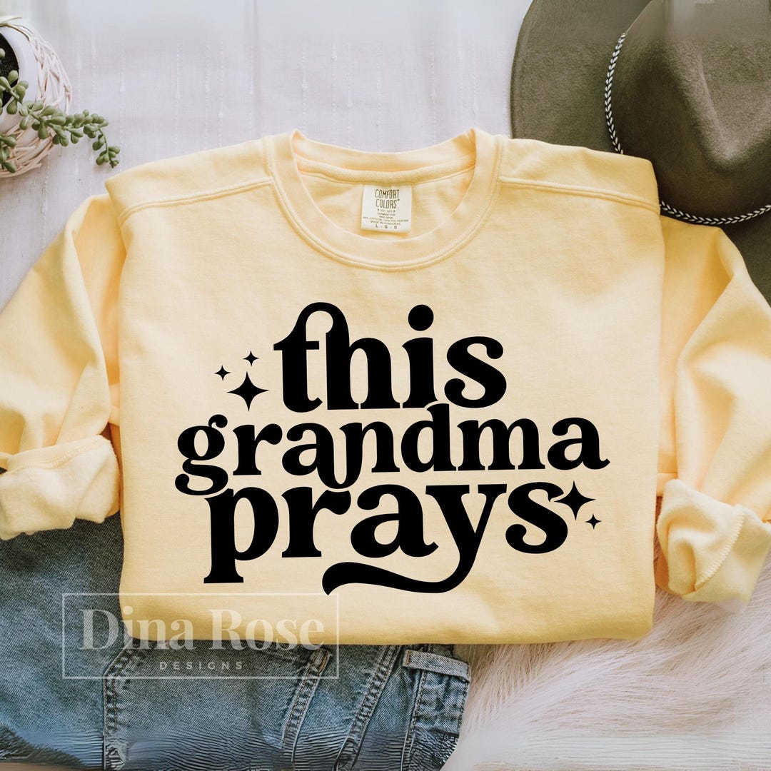 This Grandma Prays Svg, Christian Svg, Grandma Svg, Grandmother Svg ...