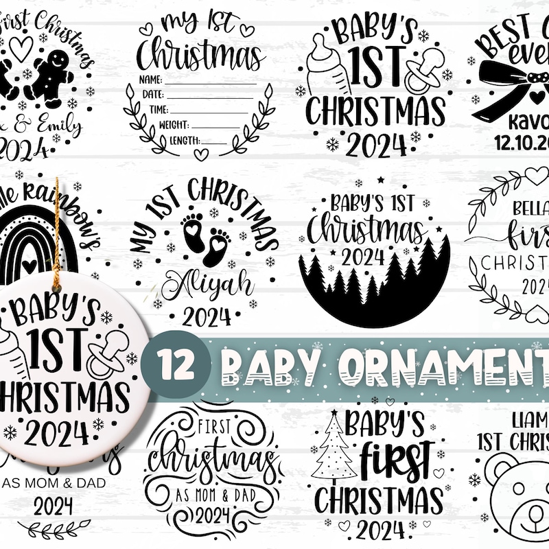 Baby First Christmas Vinyls - Etsy UK