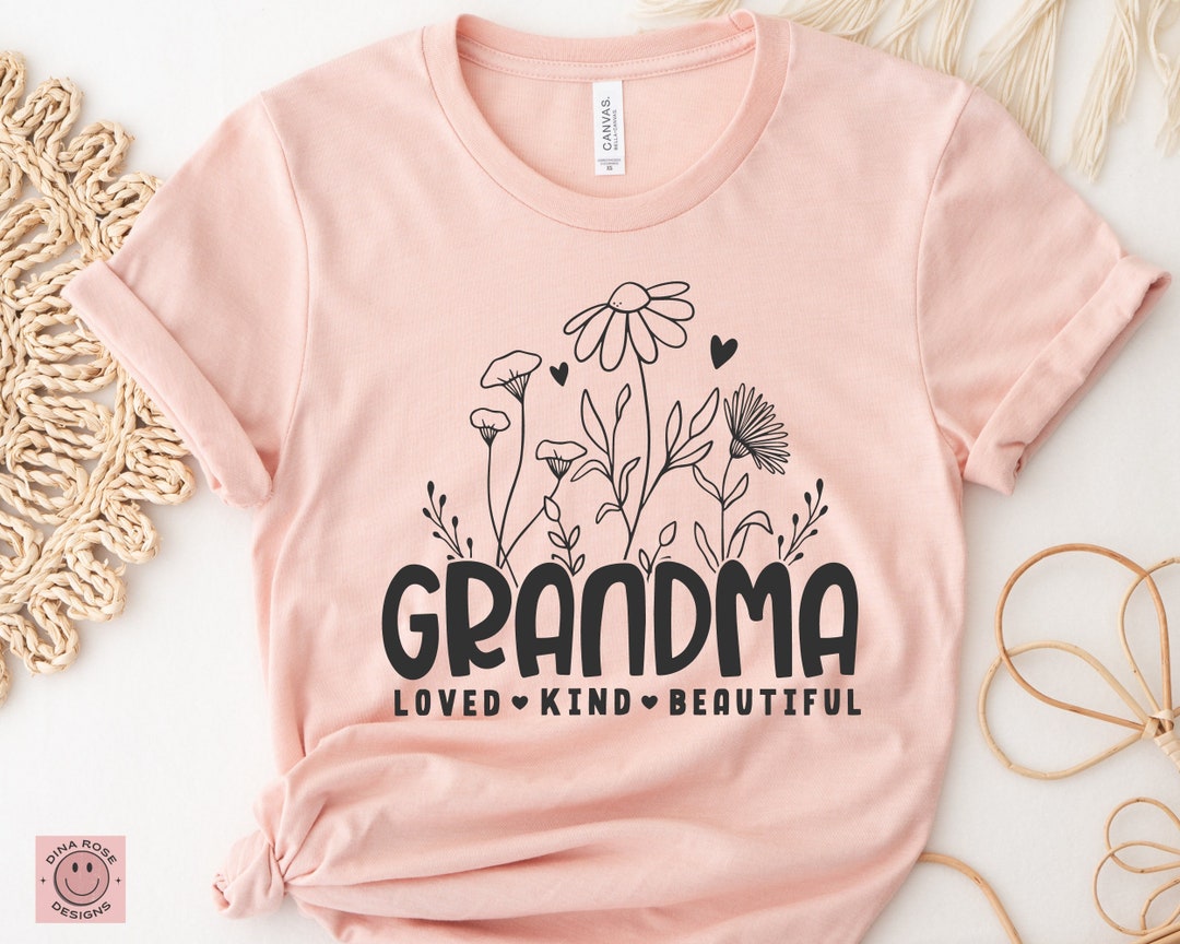 Grandma Svg, Grandma Floral Svg, Loved Grandma Svg, Grandmother Svg ...