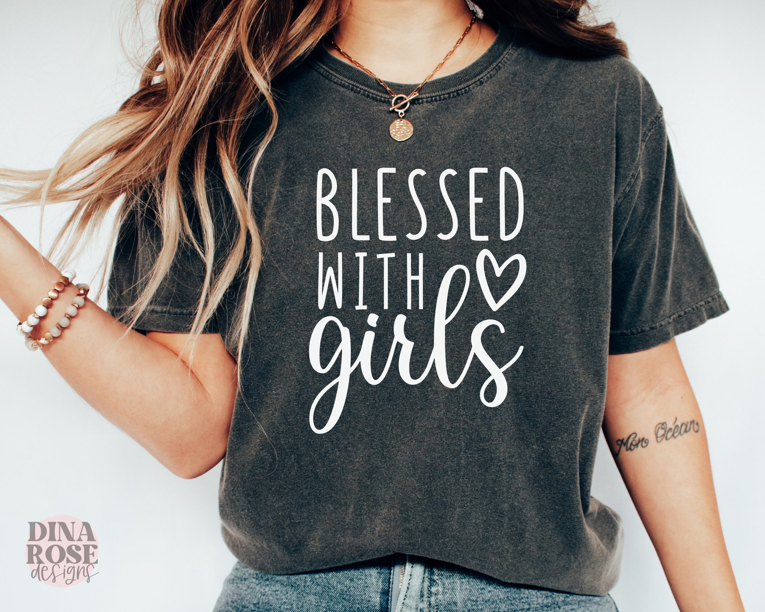 Blessed With Girls Svg Blessed Mom Svg Girl Mom Svg Girl | Etsy