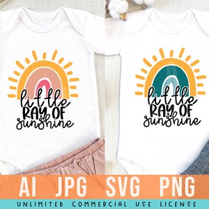 Little Ray of Sunshine Svg, Baby Svg, Onesie Svg, You Are My Sunshine ...