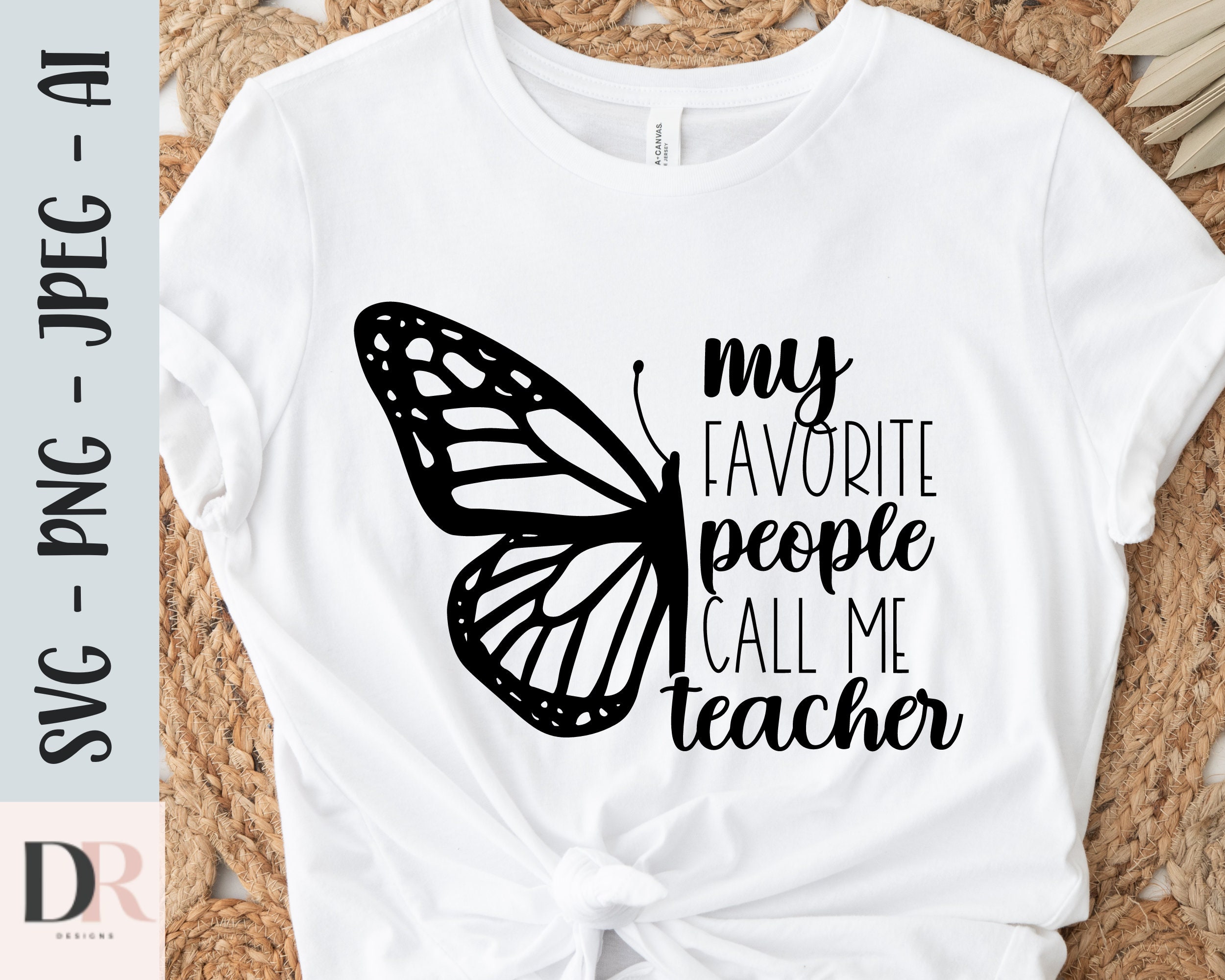 My Favorite People Call Me Teacher Svg Teacher Butterfly Svg - Etsy