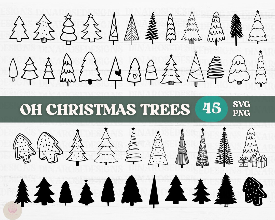 Christmas Trees Svg Bundle, Christmas Svg, Christmas Tree Svg ...