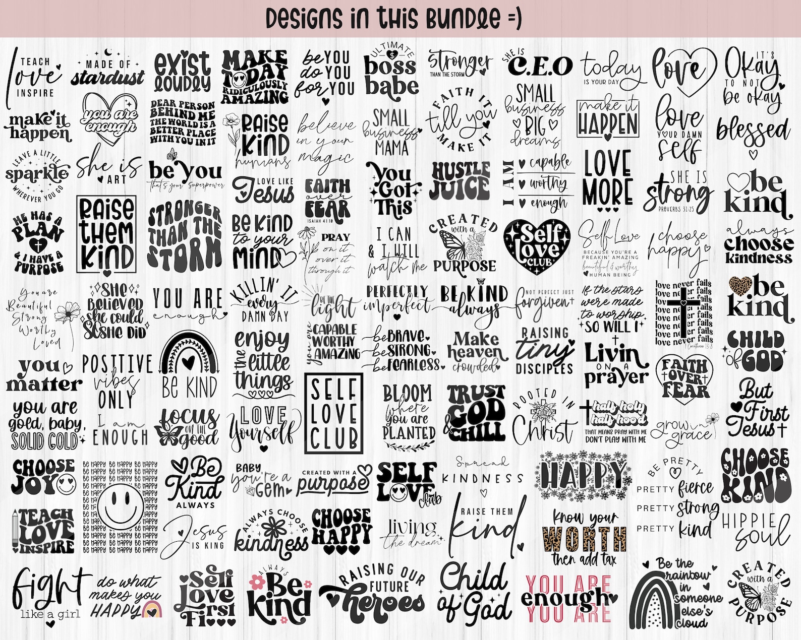 Inspirational Svg Bundle, Inspirational Quotes Svg Bundle, Motivational ...