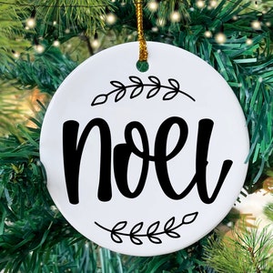 Noel Svg, Christmas Ornament Svg, Christmas Svg, Round Ornament Svg ...