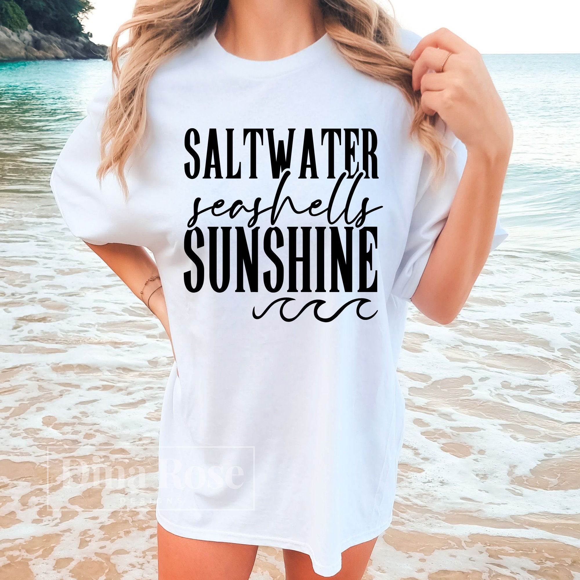 Saltwater Seashells Sunshine Svg, Summer Svg, Saltwater Svg, Seashell ...