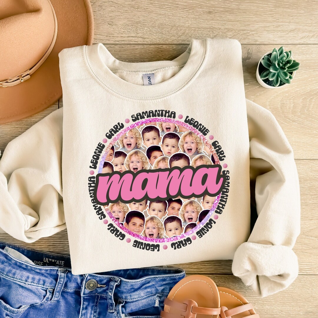 Custom Mama Png Kids Face & Names, Mama Png, Mama Custom Png, Kids Name ...