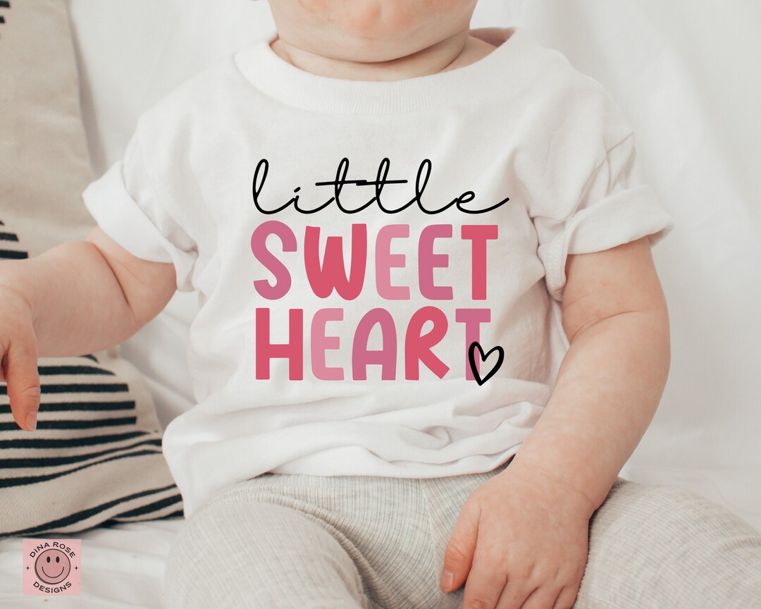 Little Sweet Heart Svg, Valentines Day Svg, Cute Baby Svg, Kids ...