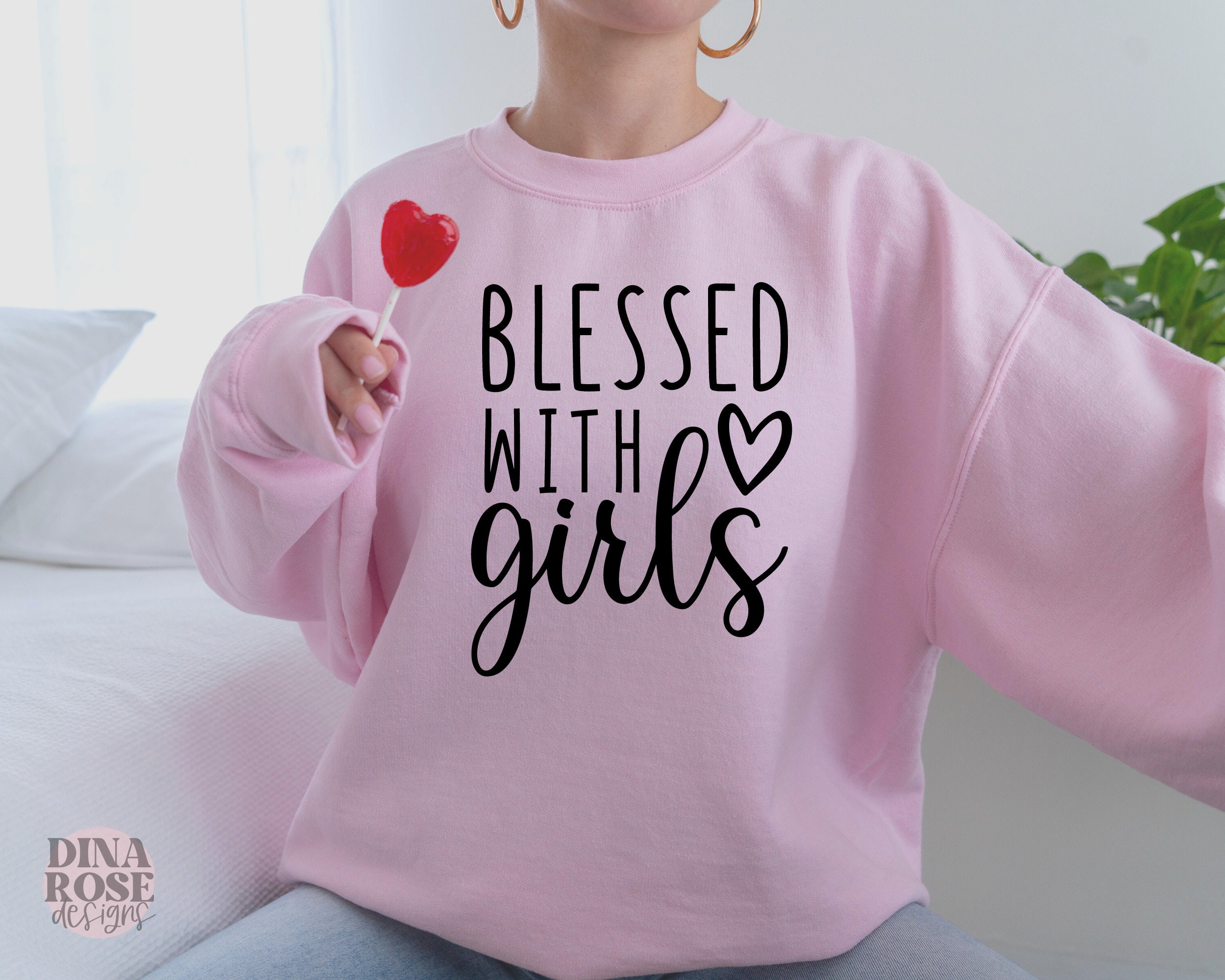 Blessed With Girls Svg, Blessed Mom Svg, Girl Mom Svg, Girl Mama Svg ...