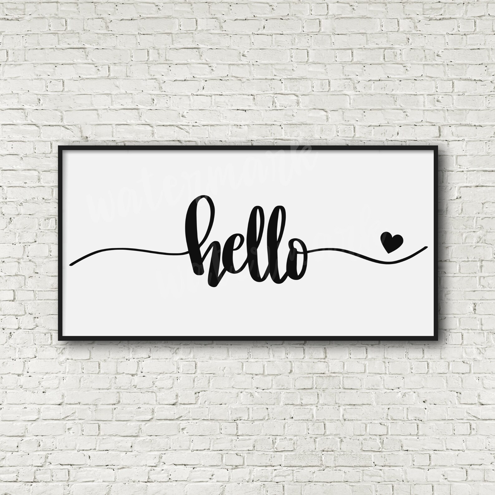 Hello Svg Hello Handwritten Svg Hello Sign Svg Heart Svg - Etsy