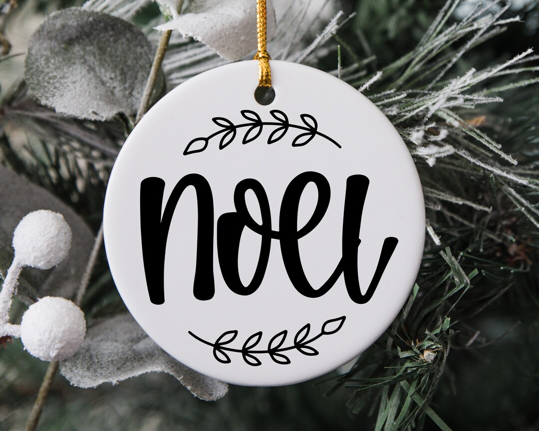 Noel Svg, Christmas Ornament Svg, Christmas Svg, Round Ornament Svg ...