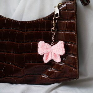 Pink Bow Keychain Crochet - Etsy