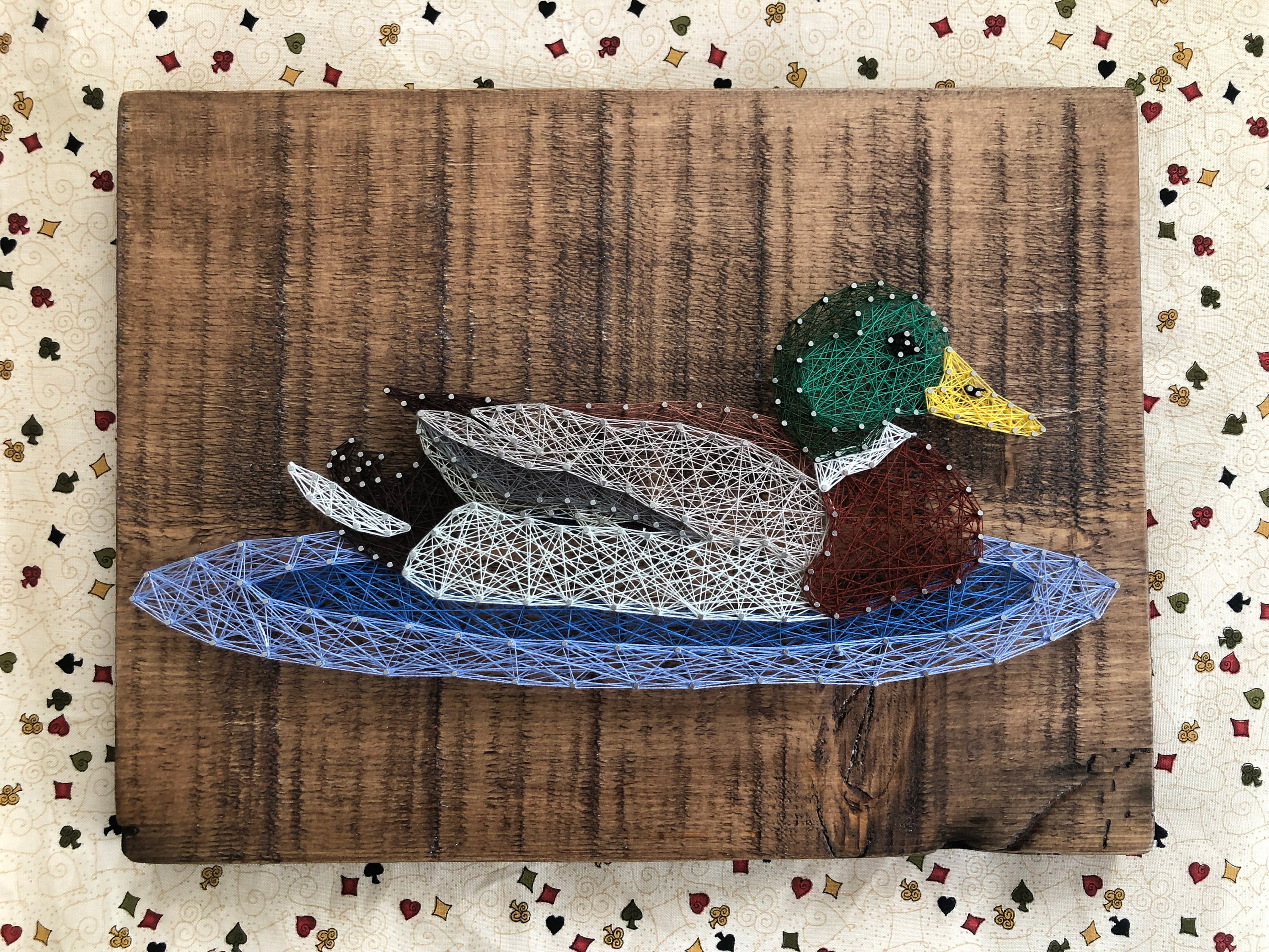 Mallard Duck String Art Reclaimed Wood - Etsy UK