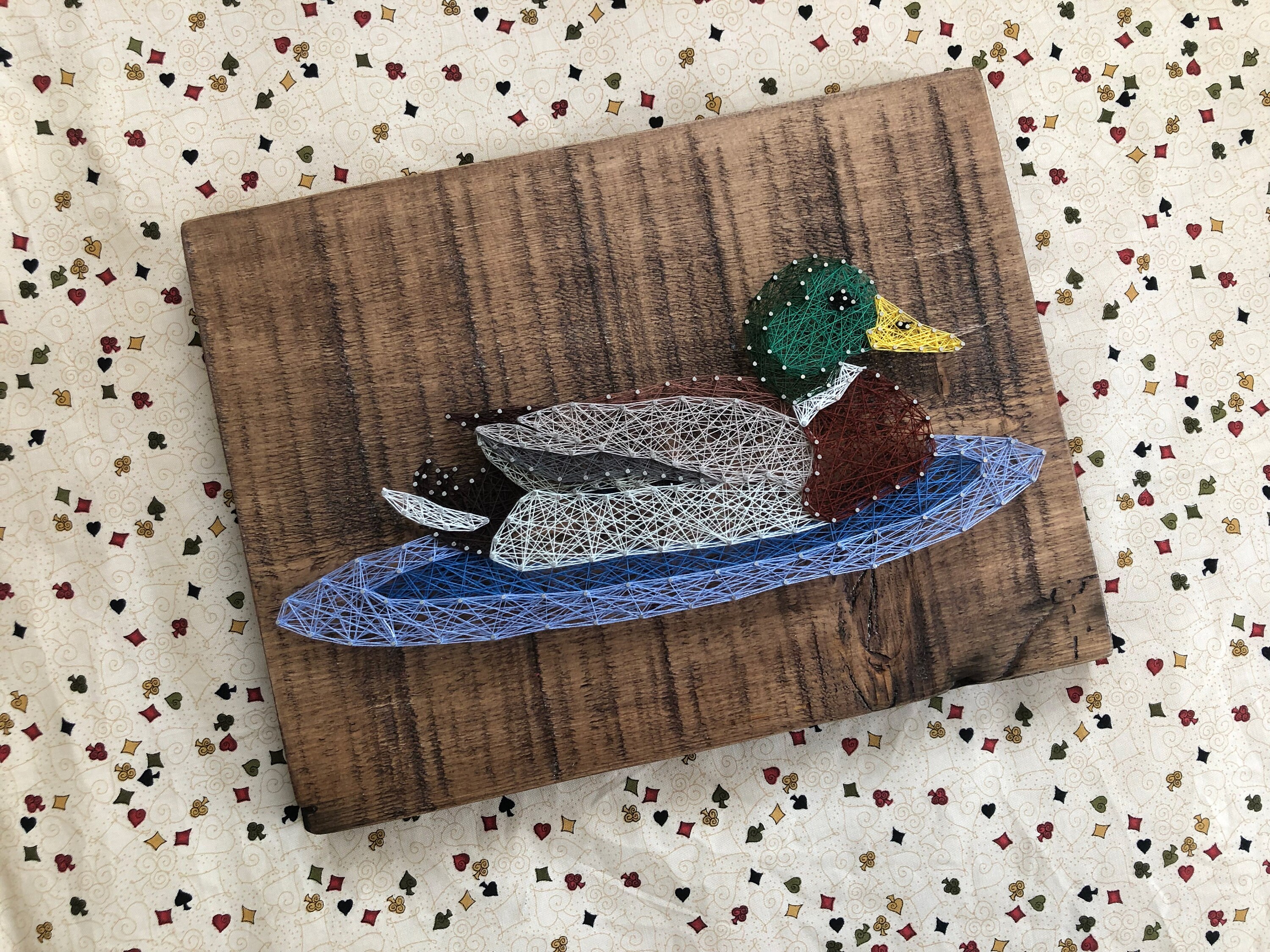 Mallard Duck String Art Reclaimed Wood - Etsy UK