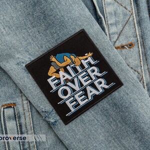 Faith Over Fear Patch - Embroidered Christian Inspirational Quote ...