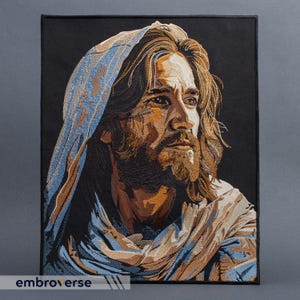 Jesus Embroidered Patch - Large, Detailed Iron-on Christian Faith ...