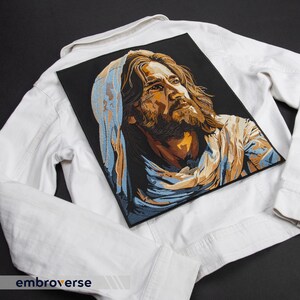 Jesus Embroidered Patch - Large, Detailed Iron-on Christian Faith ...