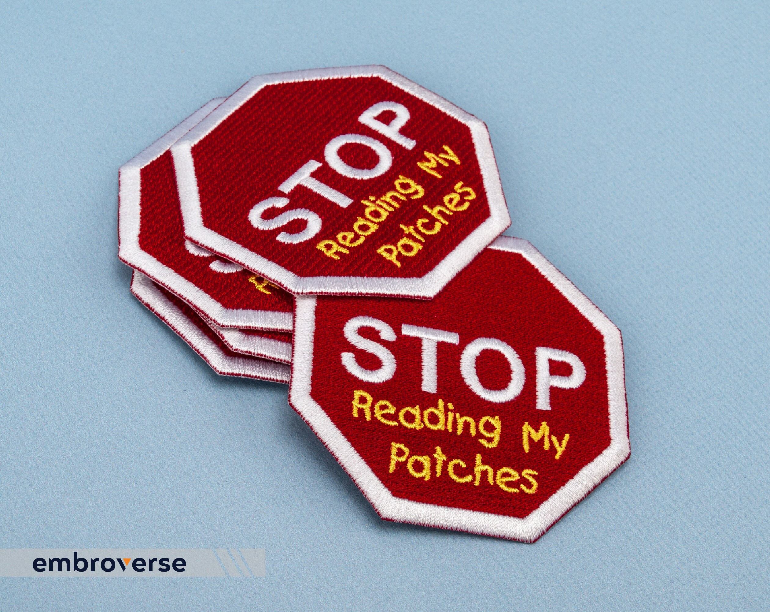 Stop Reading My Patches Text Funny Quotes Embroidered Iron | Etsy