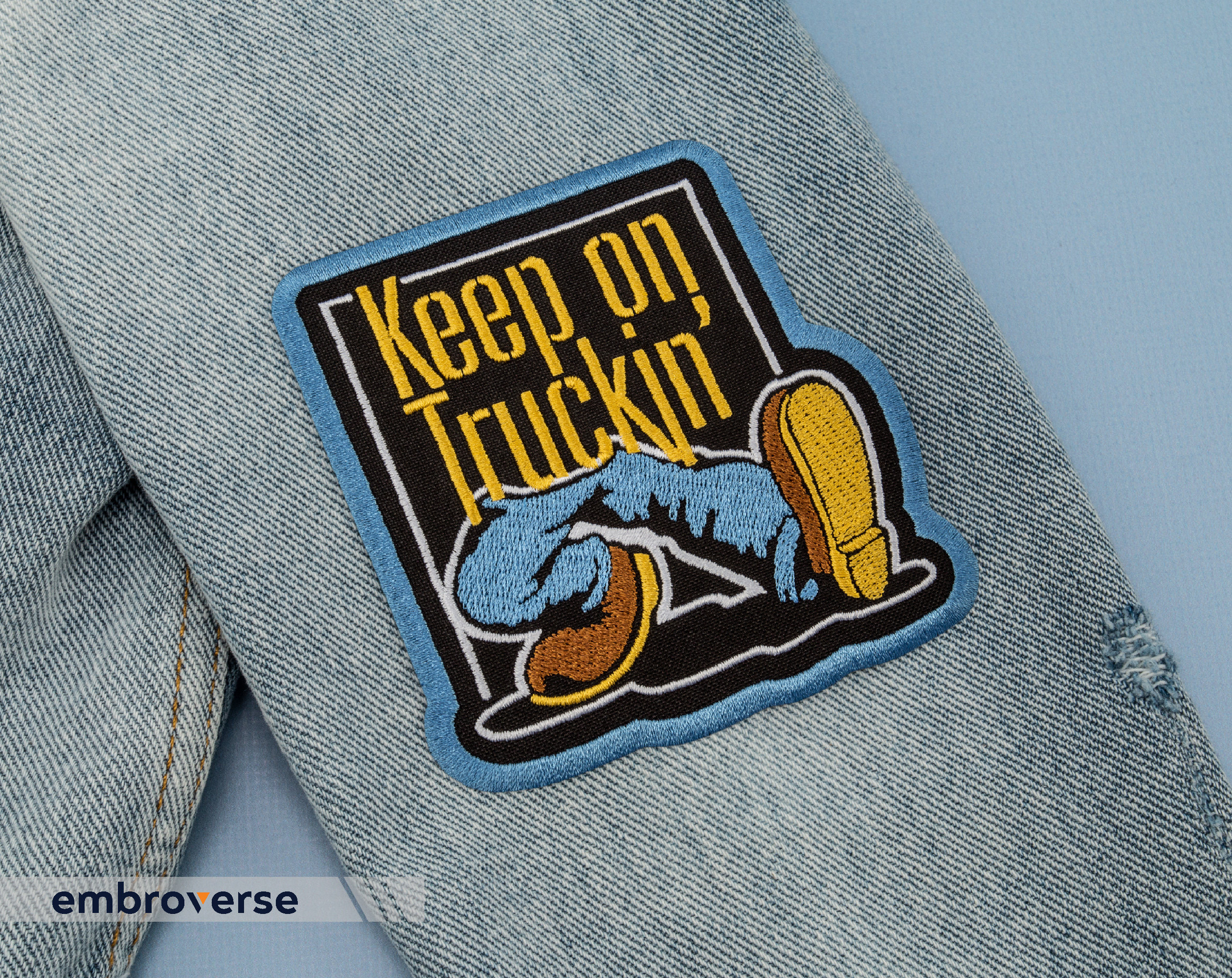 Keep on Trucking Patch Embroidered Vintage Style Iron on | Etsy UK