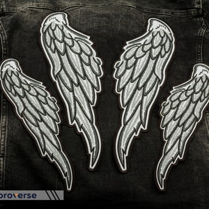 White Angel Wings Back Patch - Halloween Accessory for Costume or ...