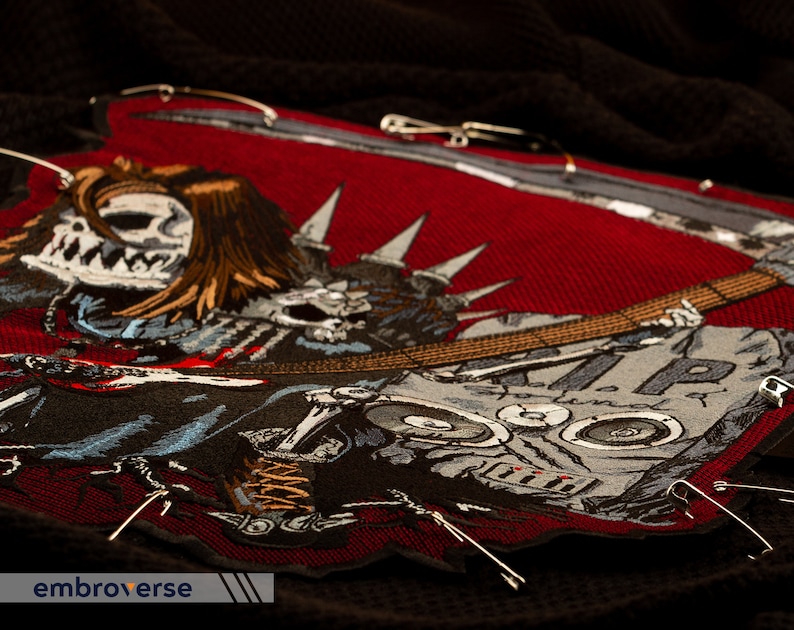 Hell Rocker Back Patch Death Skeleton Music Large - Etsy