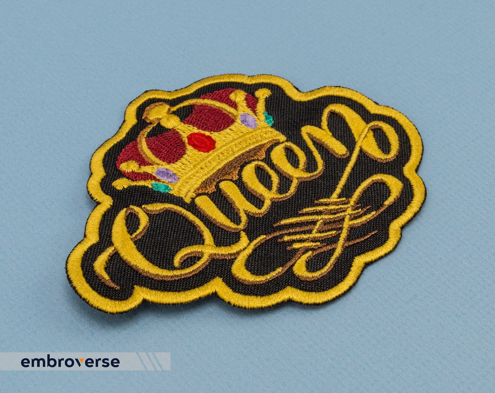 Queen Patch - Embroidered Gold Crown - Iron on Cool Patches - Size: 4.1 ...