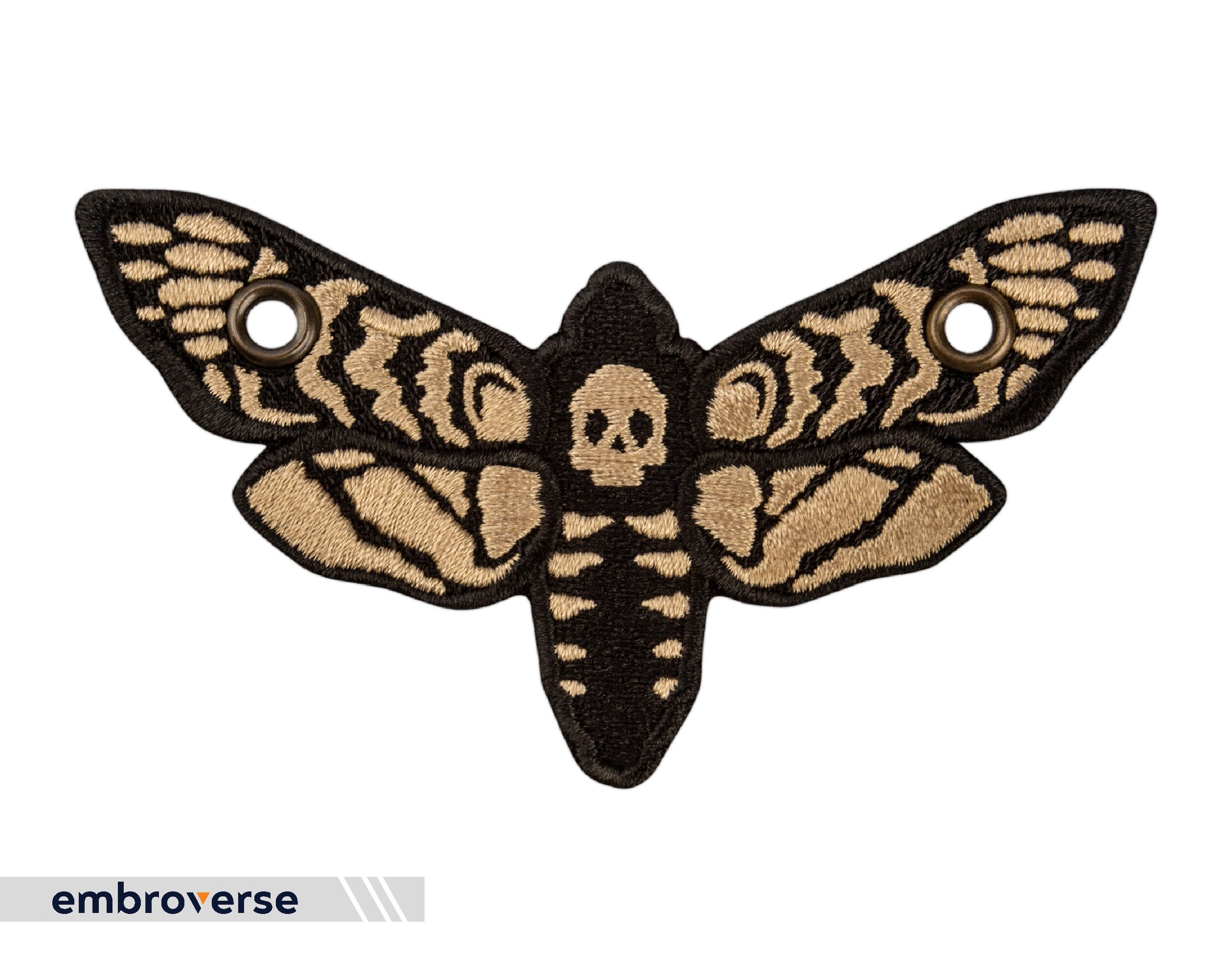 Death Head Hawk Moth Roller Skate Patch - Embroidered Shoe Lace ...