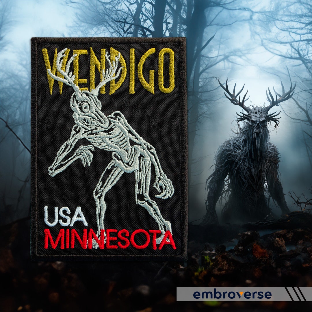 Wendigo Patch - Mystic Evil Spirit, Minnesota, USA Travel Patches ...