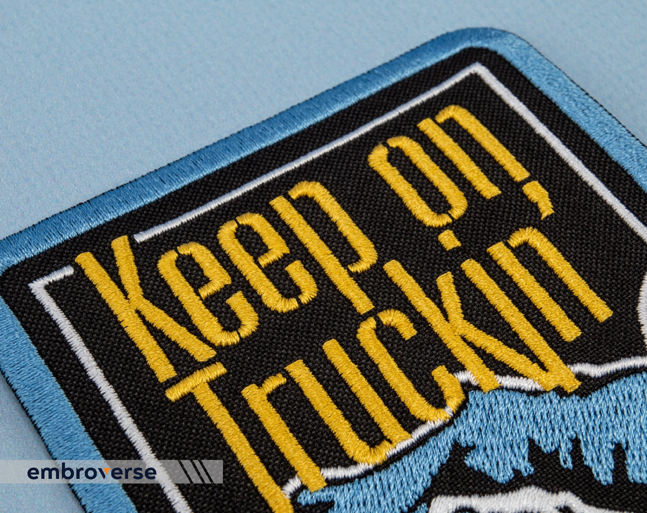 Keep On Trucking Patch Embroidered Vintage Style Iron On | Etsy