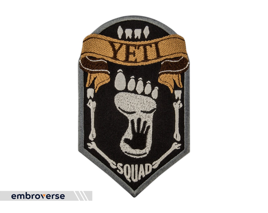 Yeti Squad Bigfoot Patch - Bigfoot Sasquatch Cryptozoology Paranormal Monster - Embroidered Iron ...