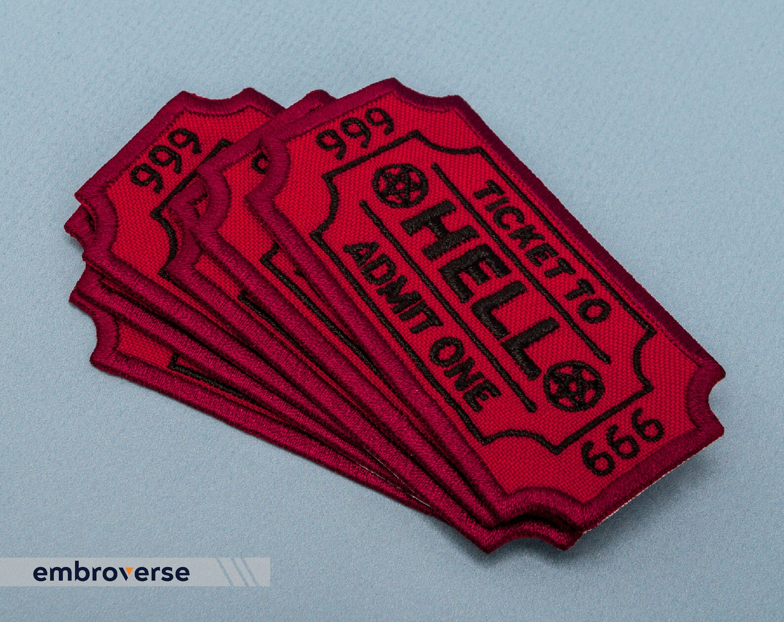 Ticket to Hell Patch Admit One Embroidered Demon Funny Quote | Etsy